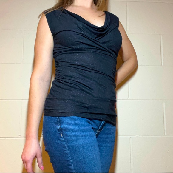 Express | Tops | Sparkly Express Draping Top | Poshmark